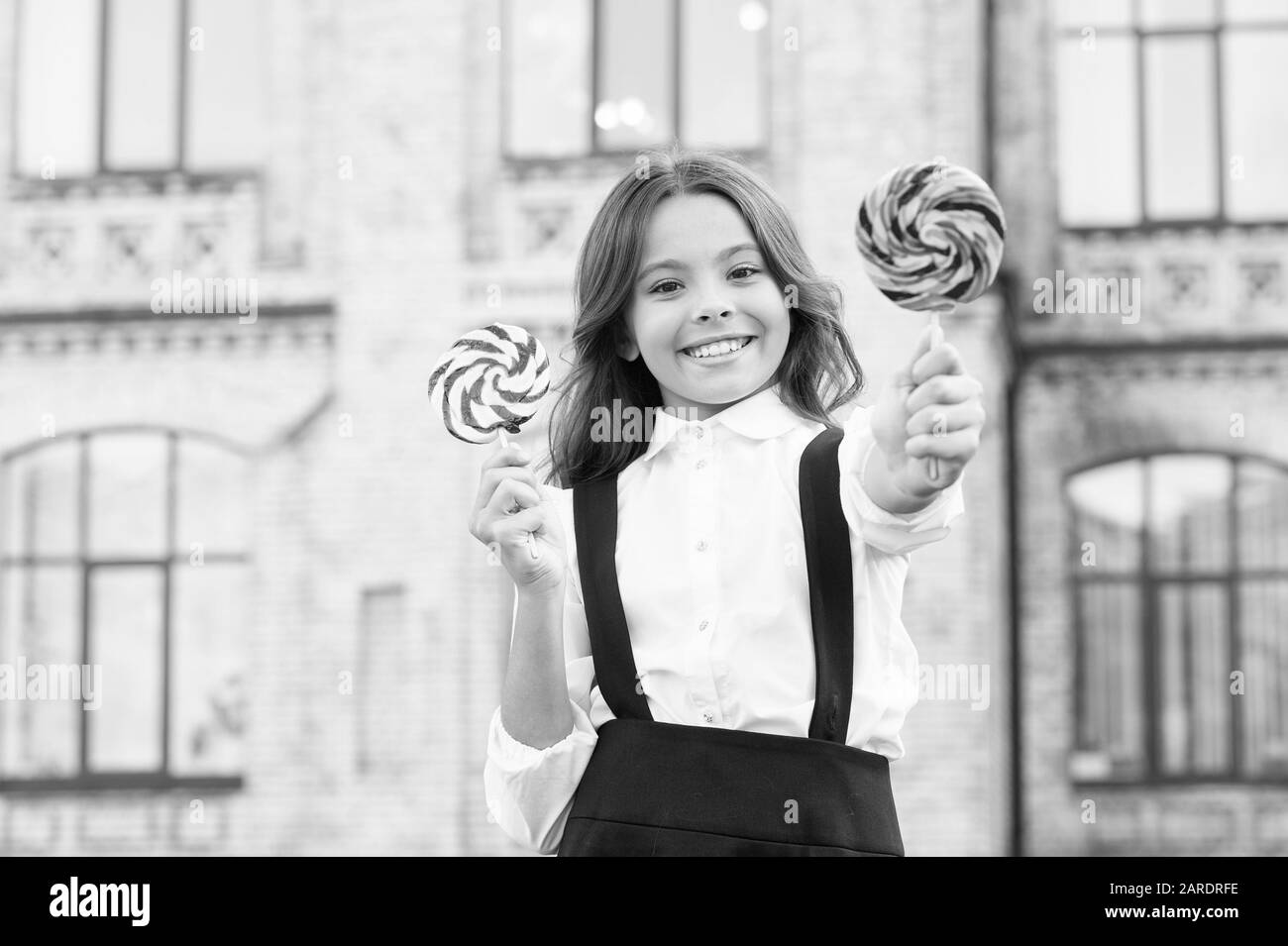 Crazy about sweets. Sugar addiction. Cheat meal day. Happy kid with ...