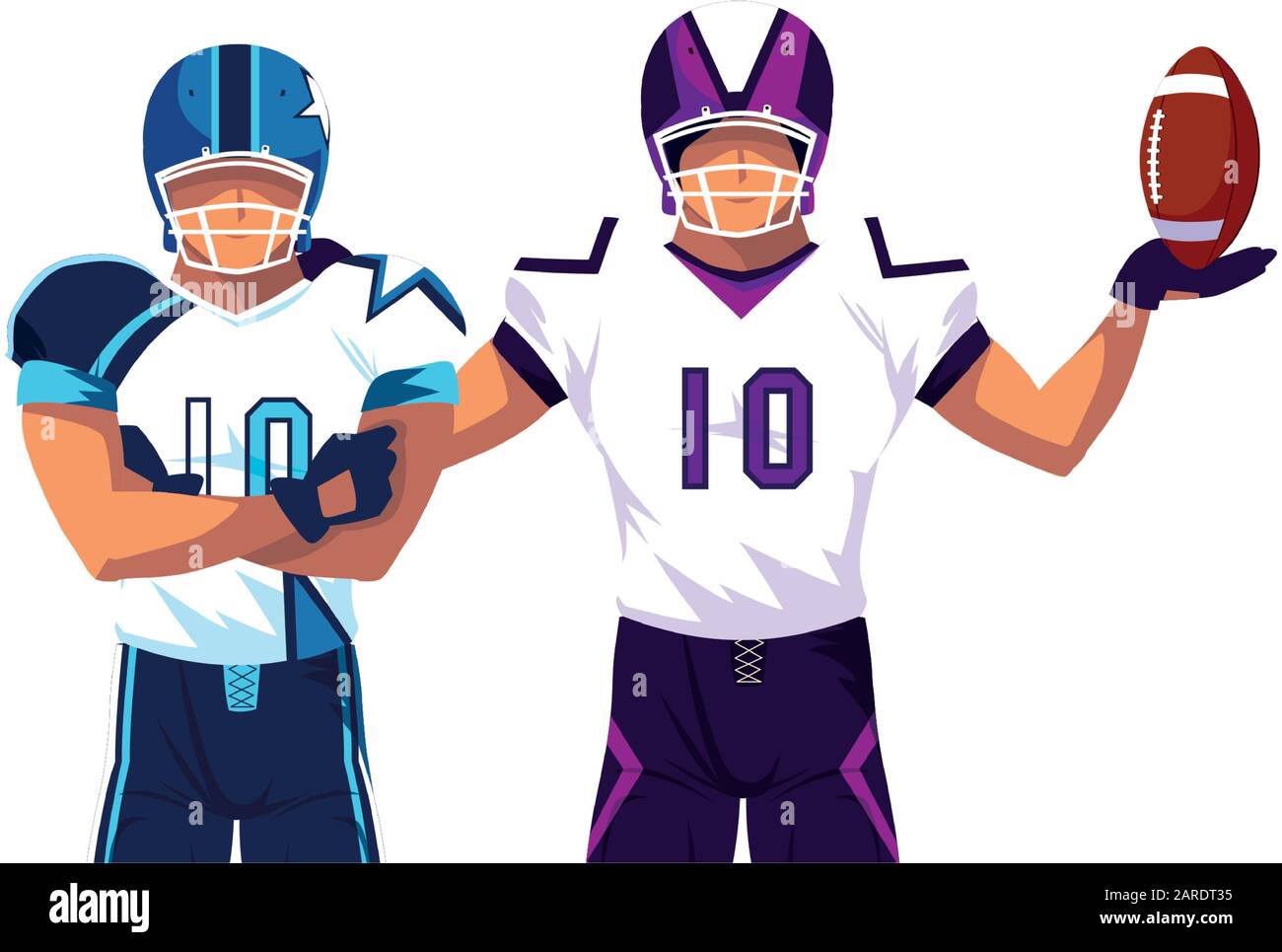 men players american football on white background vector illustration ...