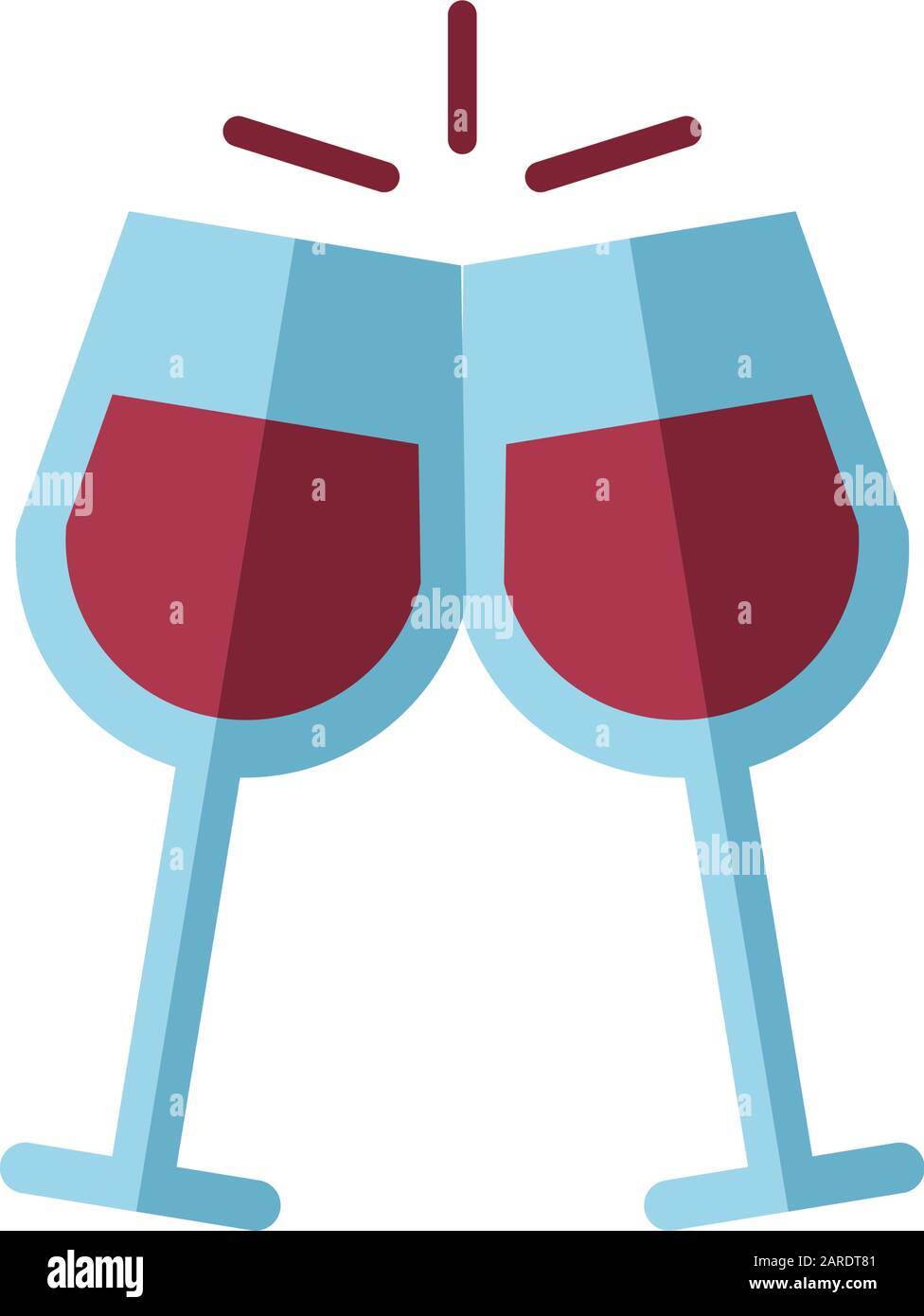 wine cups glasses toast icon Stock Vector Image & Art - Alamy