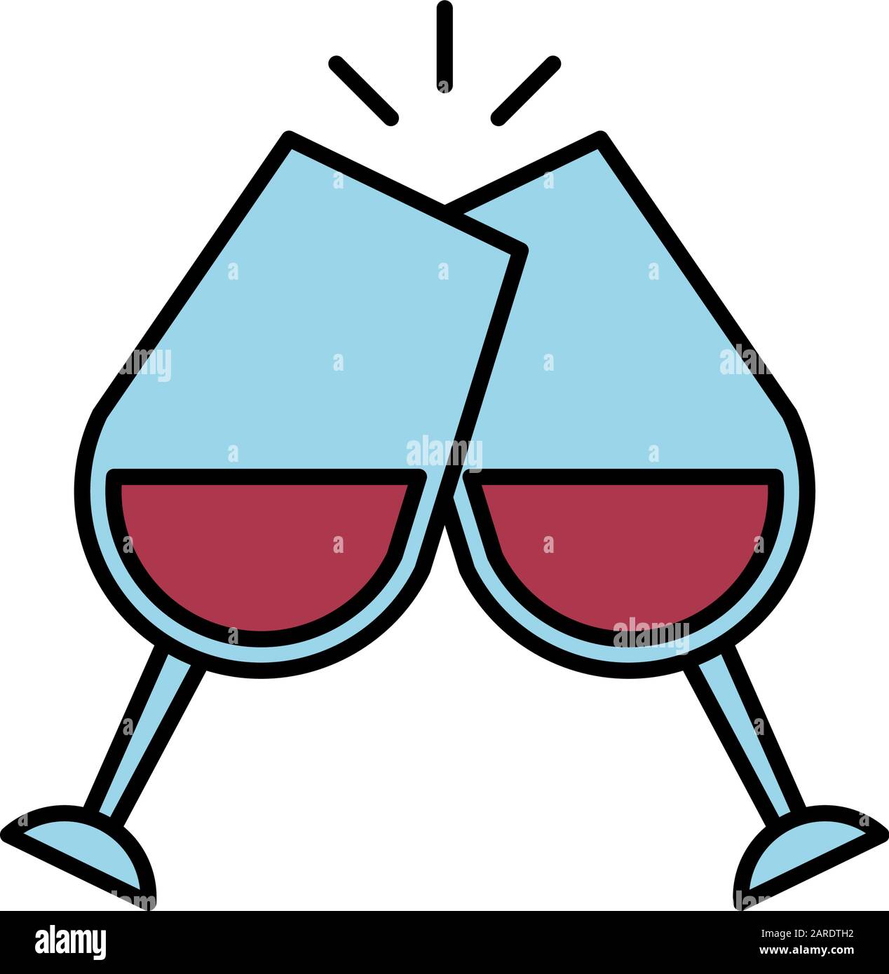 wine cups glasses toast icon Stock Vector Image & Art - Alamy