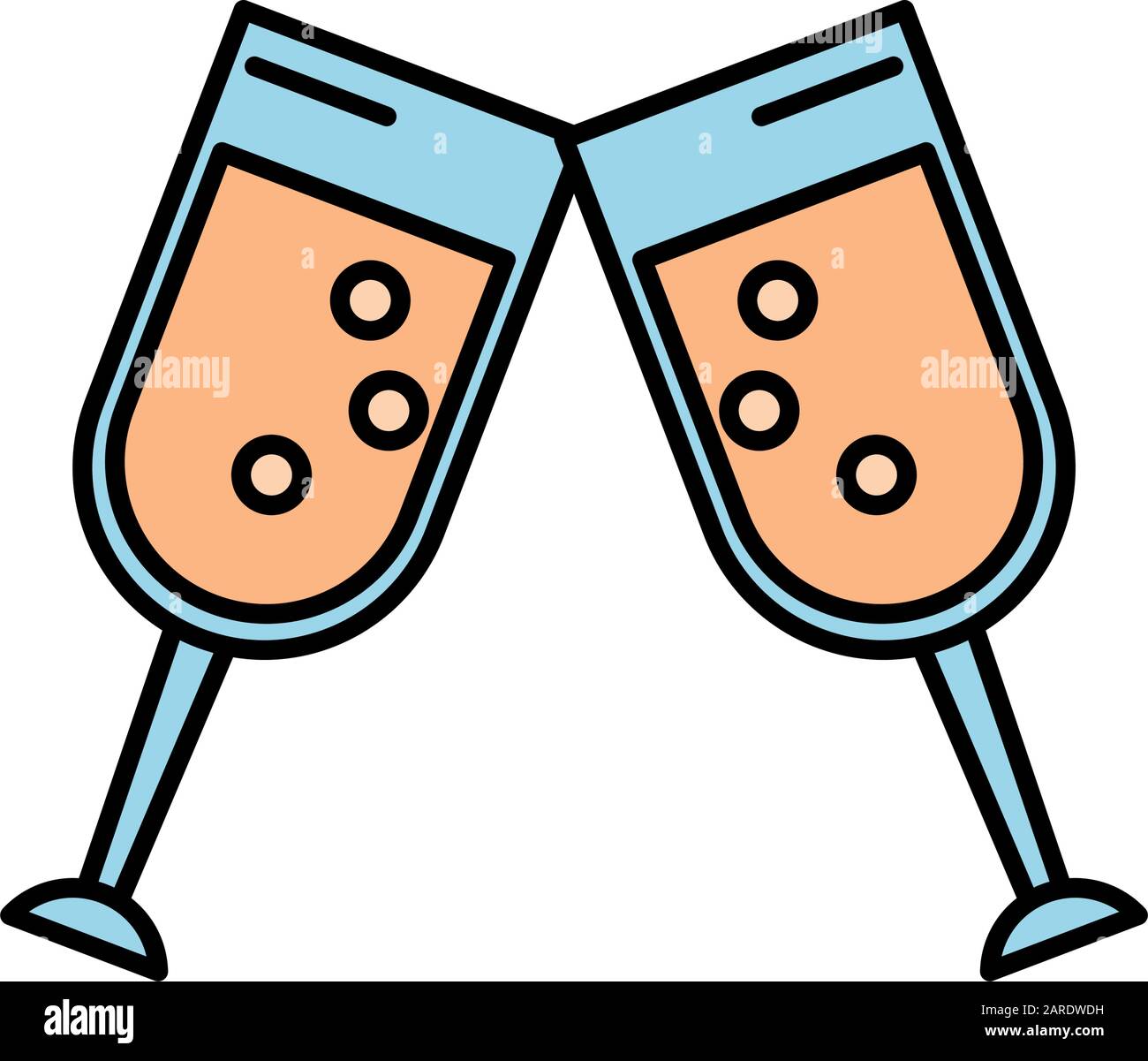 wine cups glasses toast icon Stock Vector Image & Art - Alamy