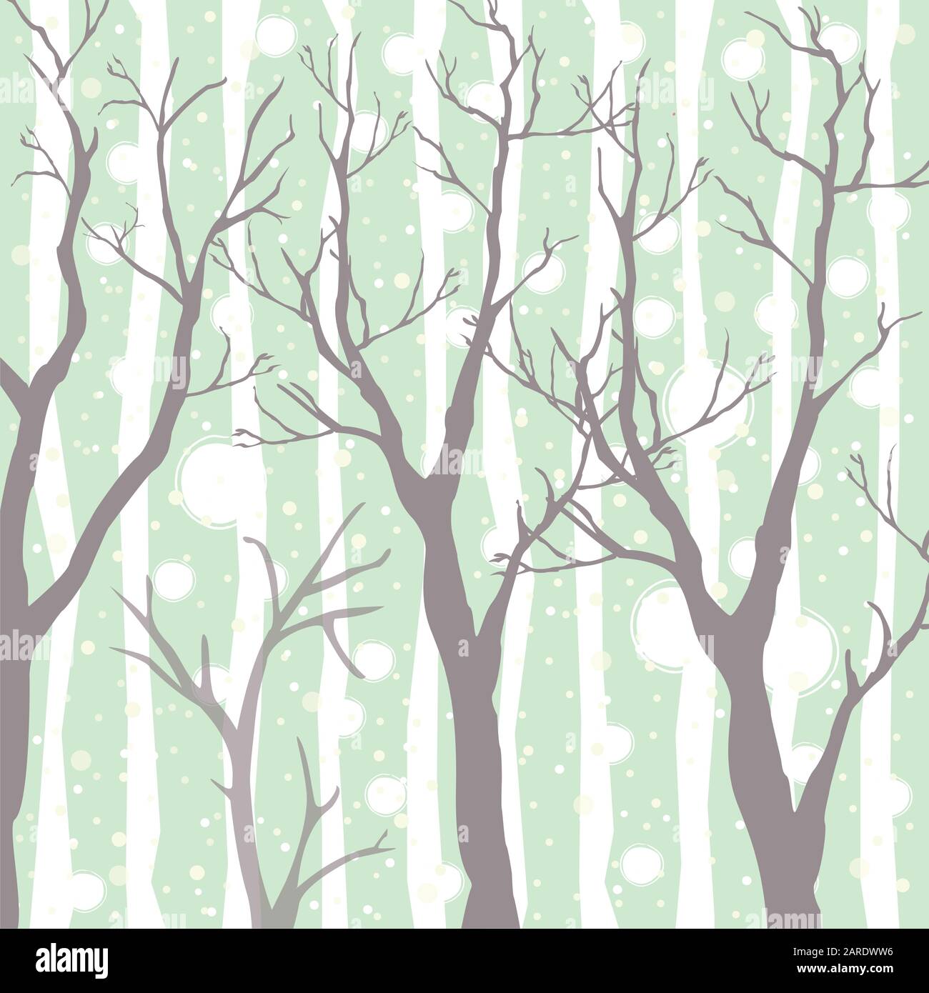 Winter Trees Background. Winter landscape with trees, snow. Snow In ...