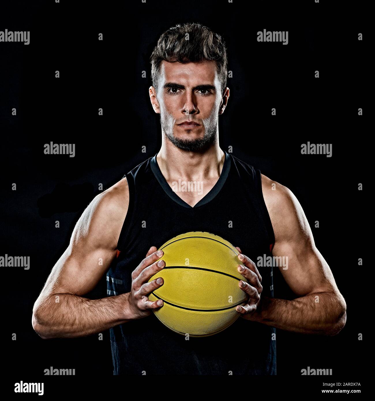 Black basketball player standing in hi-res stock photography and images ...