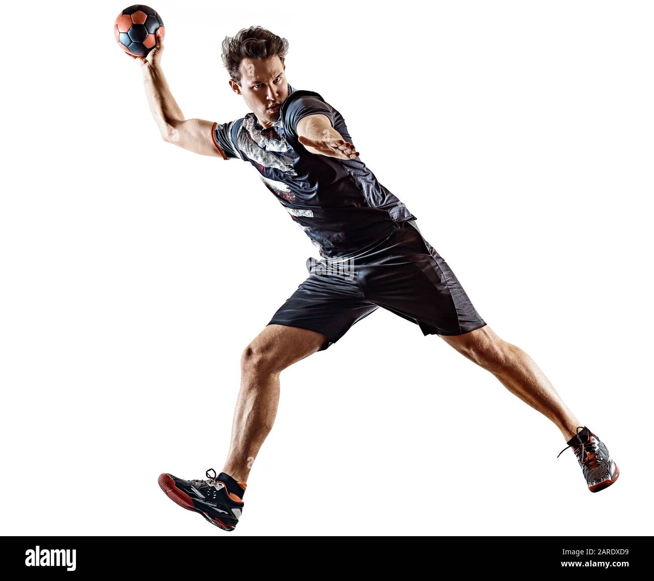 Handball silhouette hi-res stock photography and images - Alamy