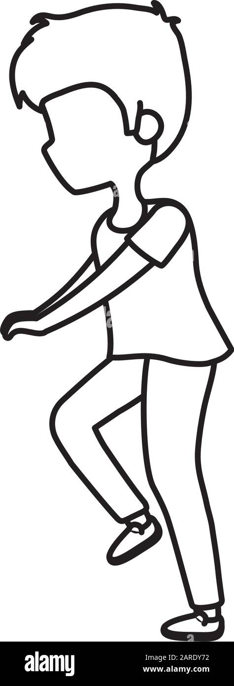 Person Walking Drawing Cartoon