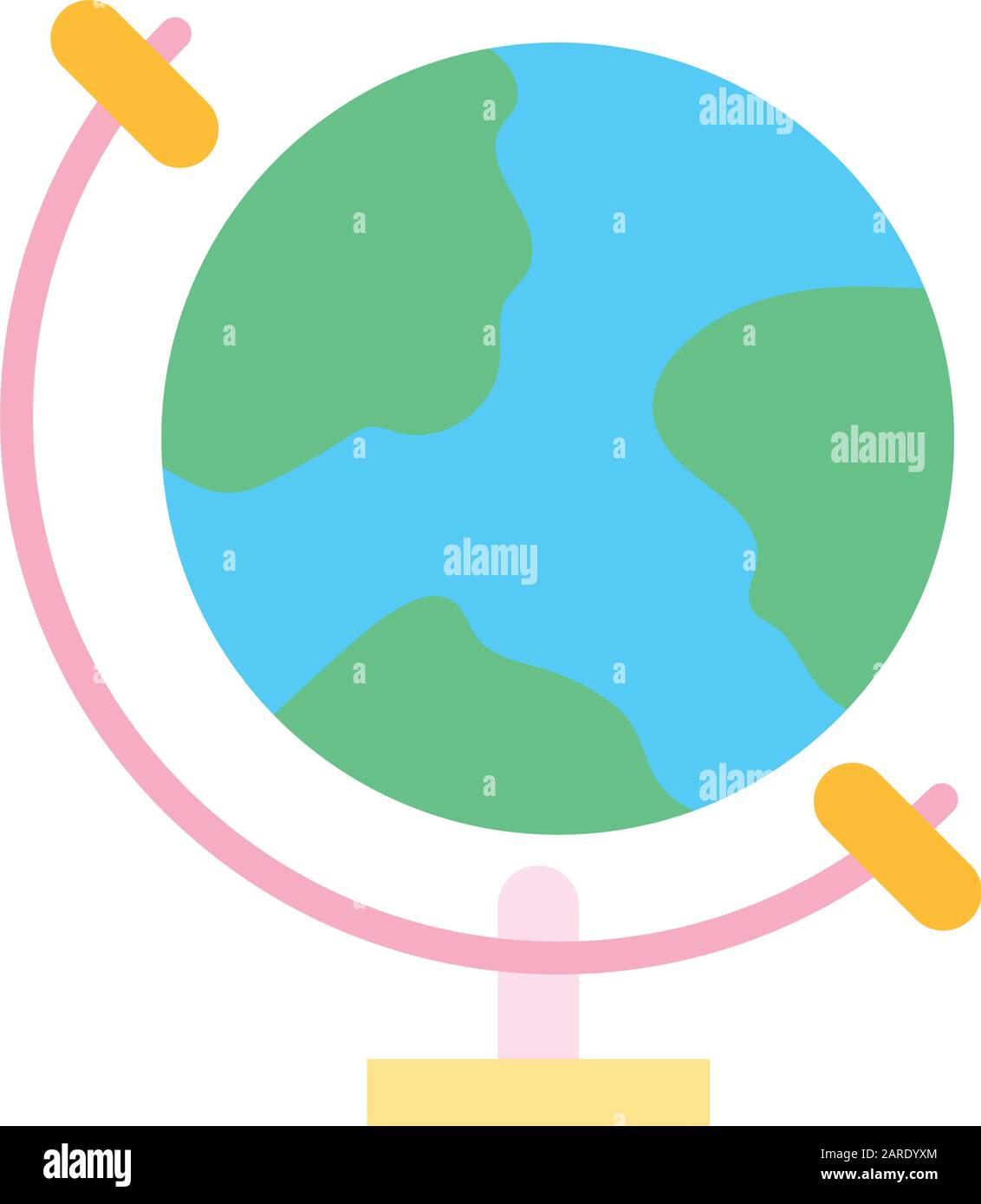 back to school education globe map planet geography icon vector ...