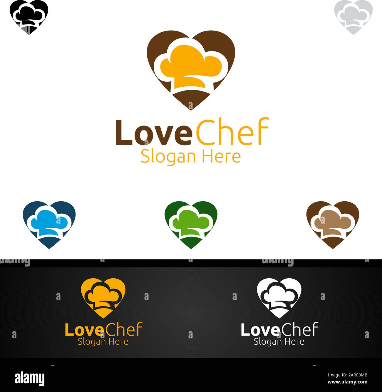 Love Chef Food Logo for Restaurant or Cafe Stock Vector Image & Art - Alamy