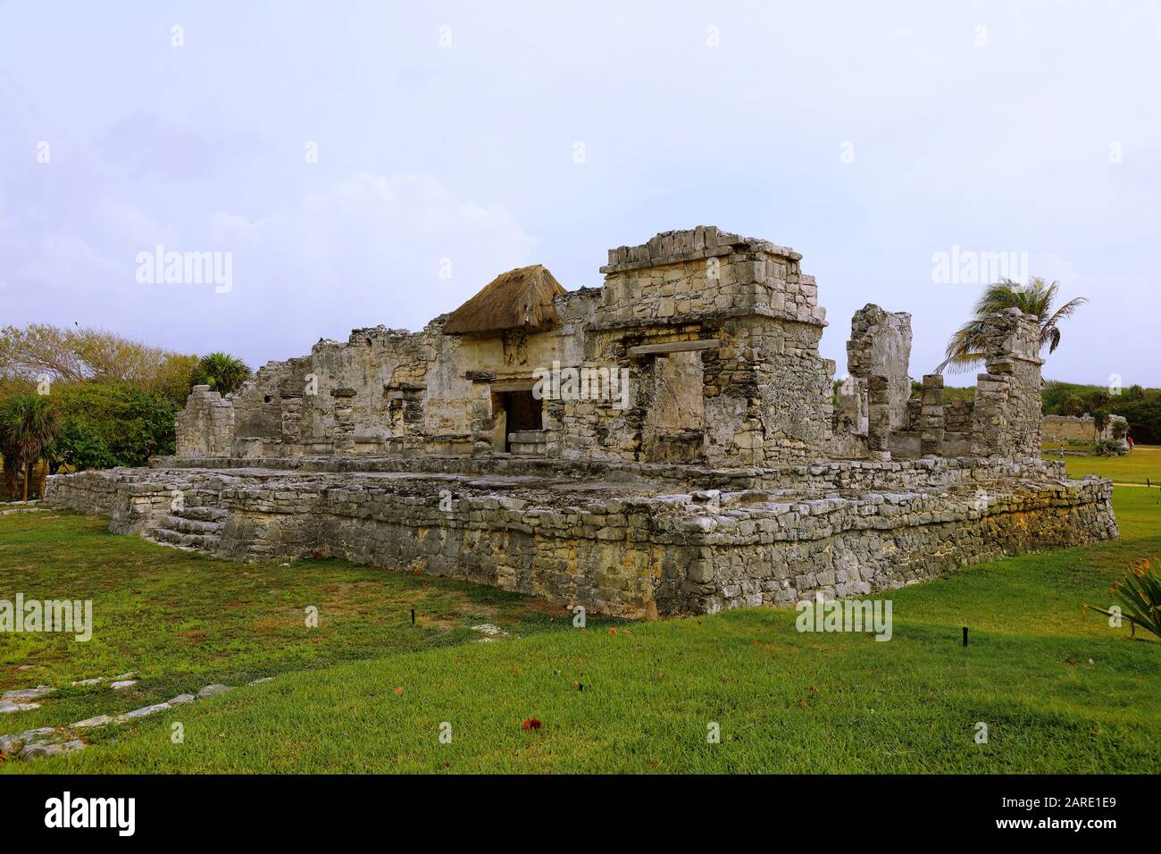 The front facade of the Temple of the Descending God, named for the ...