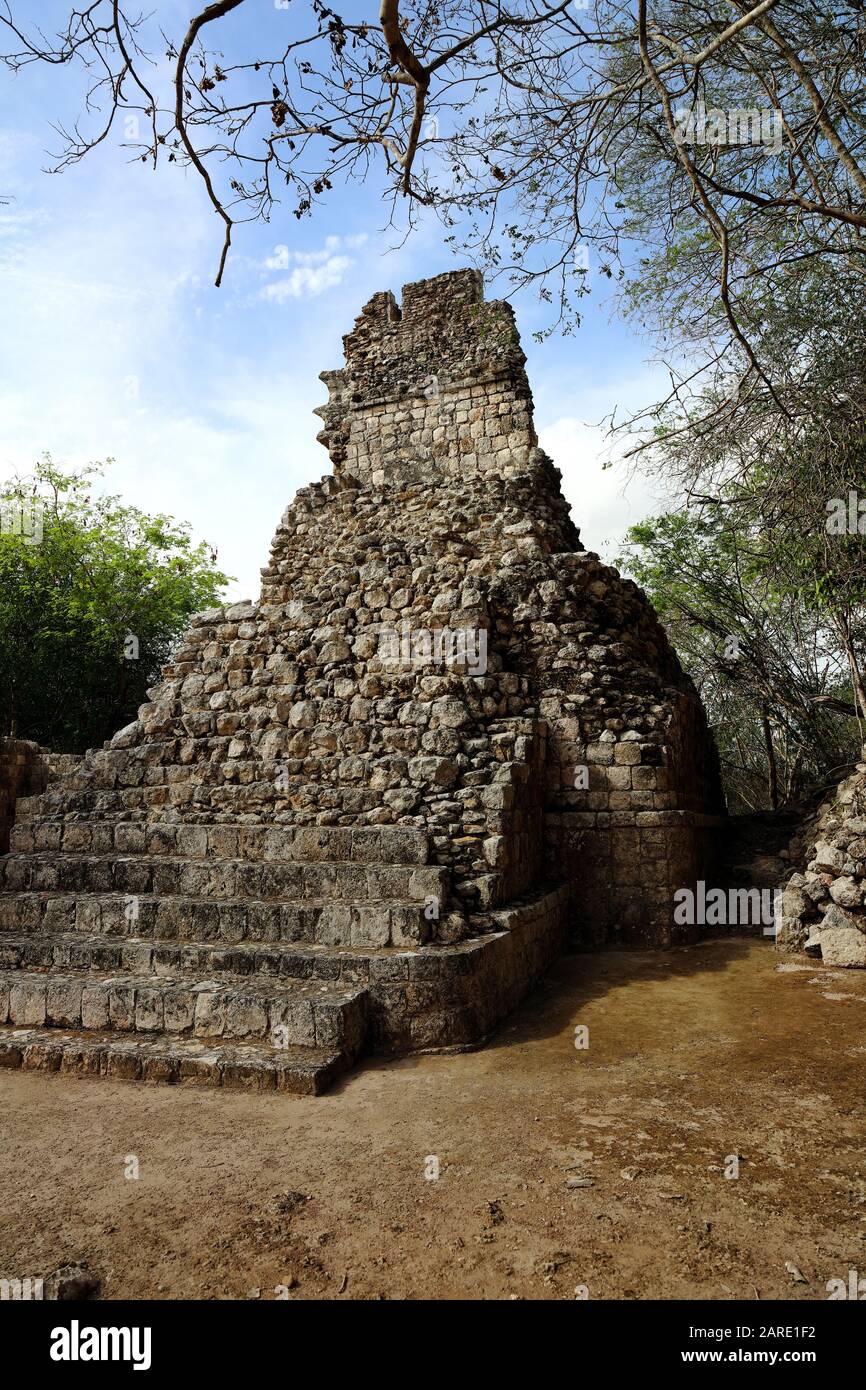The majestic tower of Structure VI with its steep, crumbling steps ...