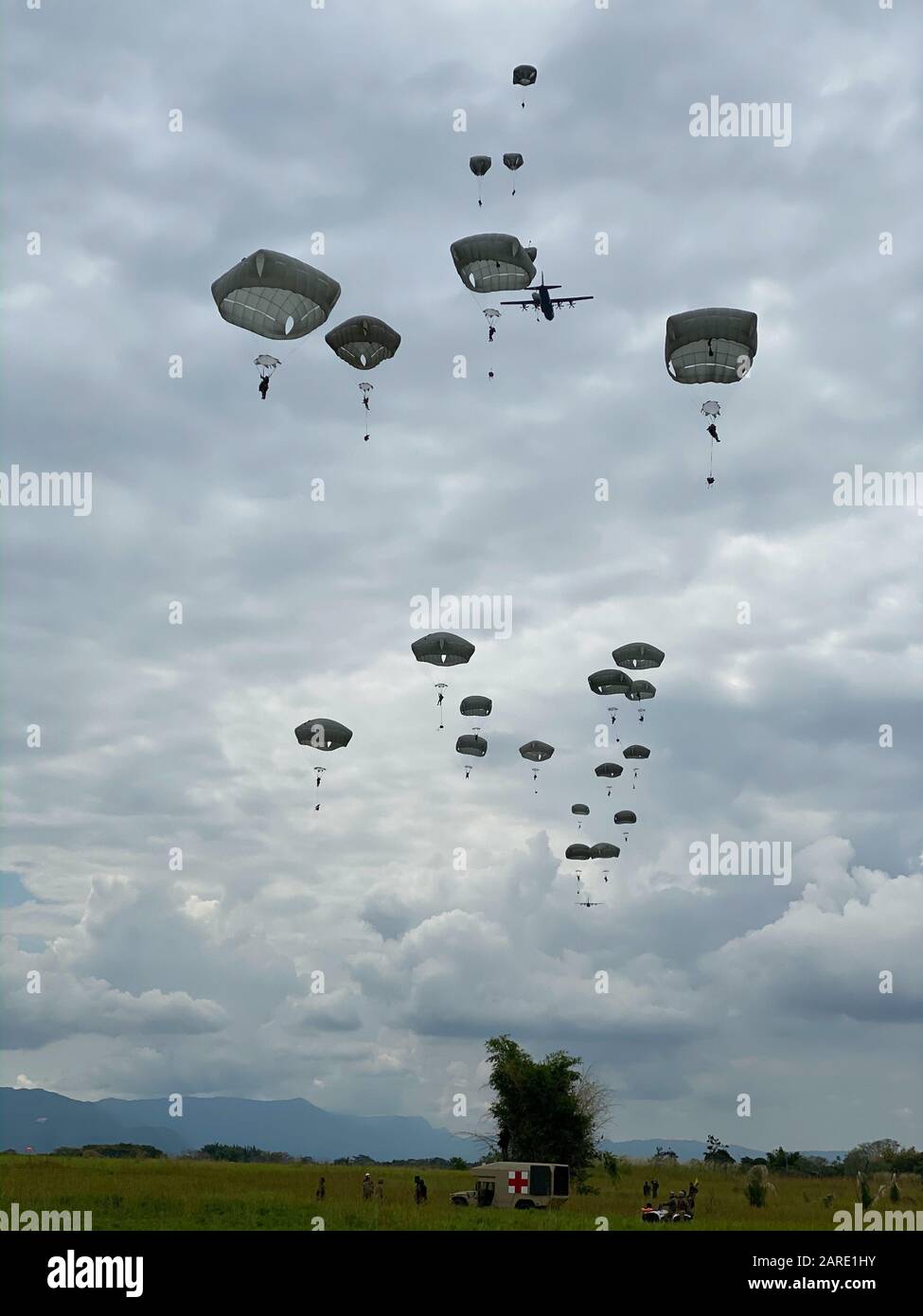 Paratroopers assigned to the 82nd Airborne Division conduct an Airborne ...