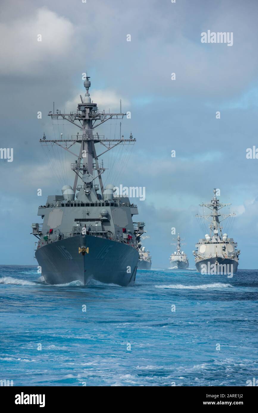 PACIFIC OCEAN (Jan. 22, 2020) Ships from Destroyer Squadron (DESRON) 23 ...