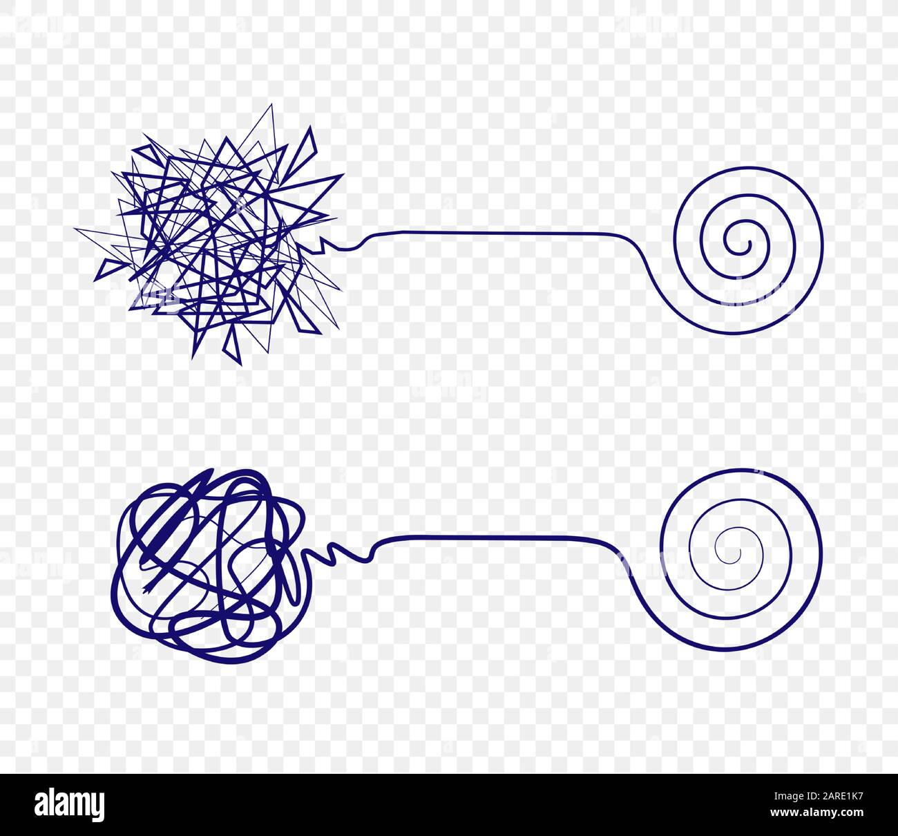 Graphic symbol for solving a complex problem. Simplifying complex task ...