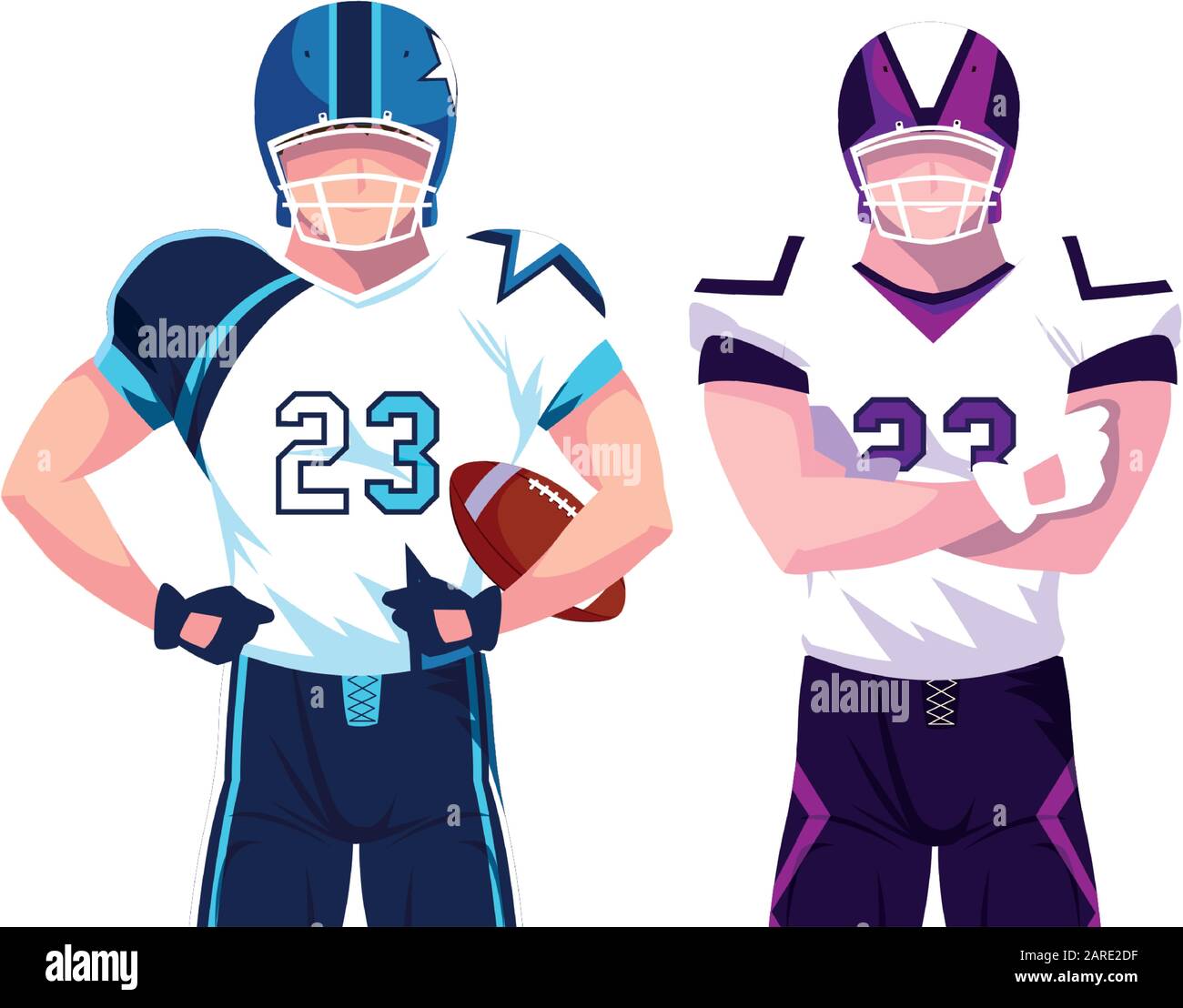 men players american football on white background vector illustration ...