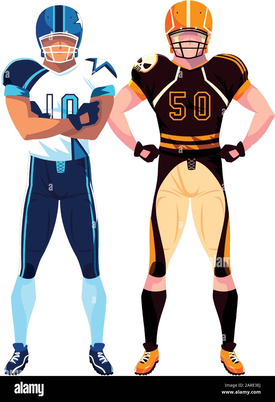 men players american football on white background vector illustration ...