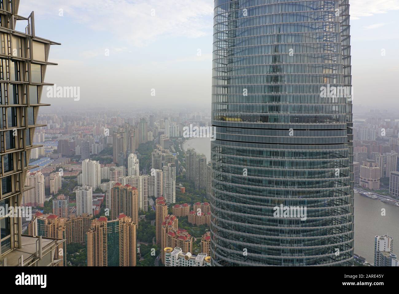 SHANGHAI, CHINA -30 OCT 2019- A view of the modern Shanghai Tower, a ...