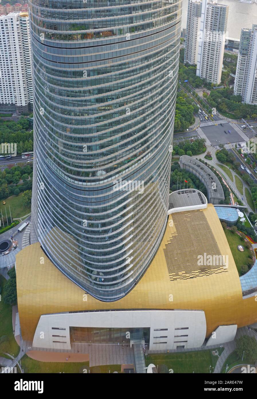 SHANGHAI, CHINA -30 OCT 2019- A view of the modern Shanghai Tower, a ...