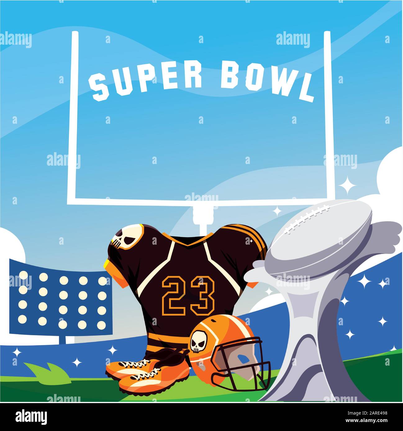 american football player outfit , label super bowl vector illustration ...