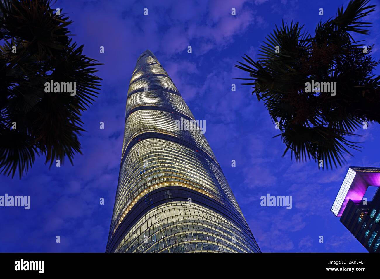 SHANGHAI, CHINA -30 OCT 2019- A view of the modern Shanghai Tower, a ...