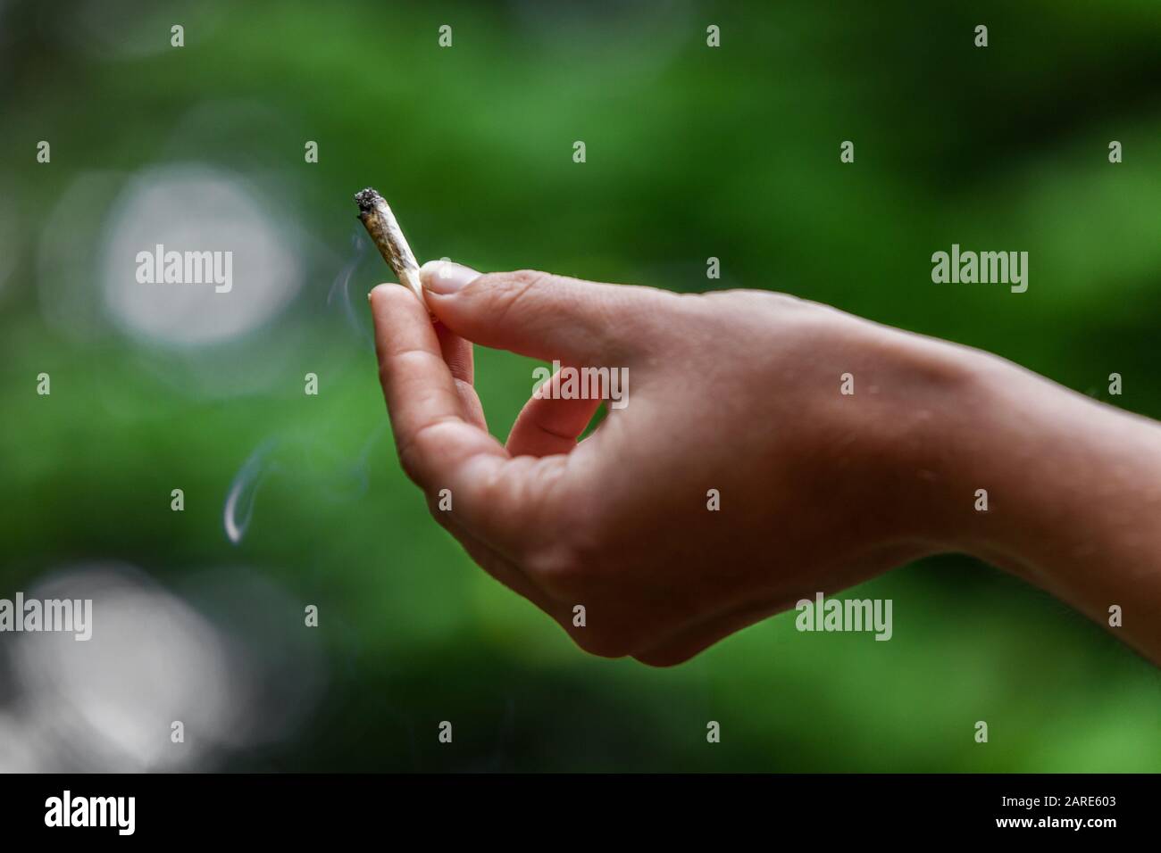 Selective focus closeup shot of caucasian woman's hand holding ...