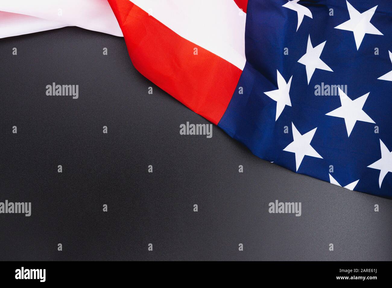 US American flag on black background. For USA Memorial day, Memorial ...