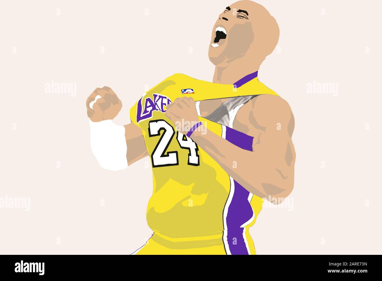 Kobe Bryant's Iconic Moment Stock Photo - Alamy