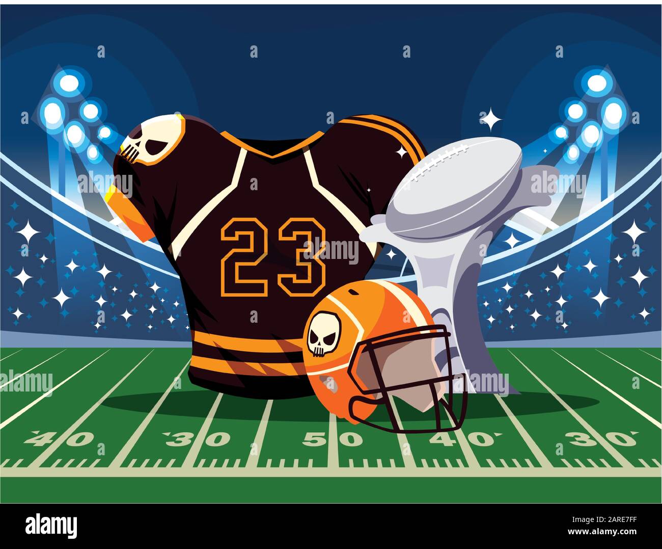 american football player outfit sportsuit vector illustration design ...