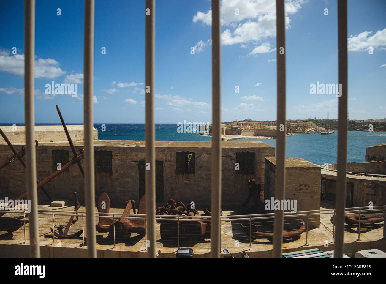 Scenery surrounding the National War Museum of Malta Stock Photo - Alamy