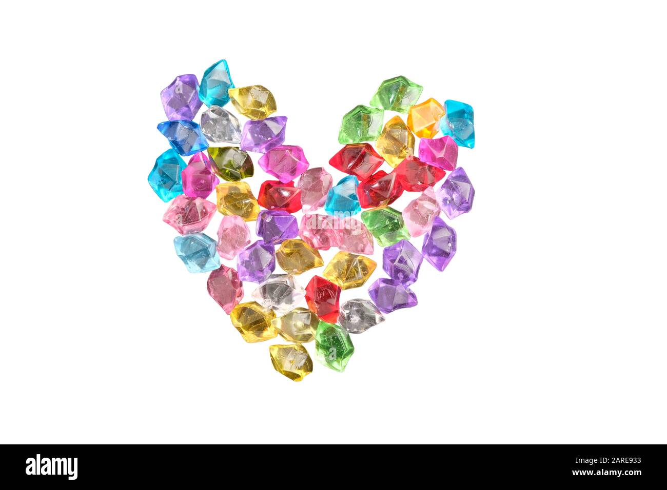 heart made of precious stones on white background Stock Photo - Alamy