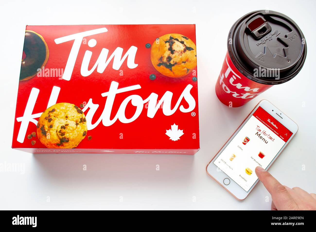Tim hortons coffee and donut hi-res stock photography and images - Alamy