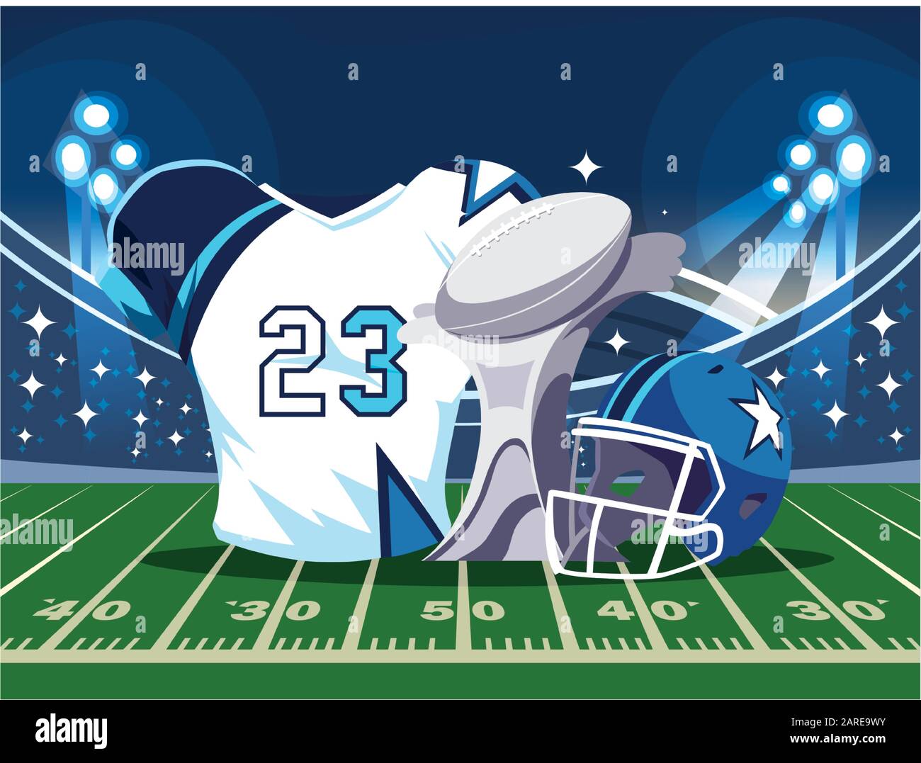 american football player outfit sportsuit vector illustration design ...