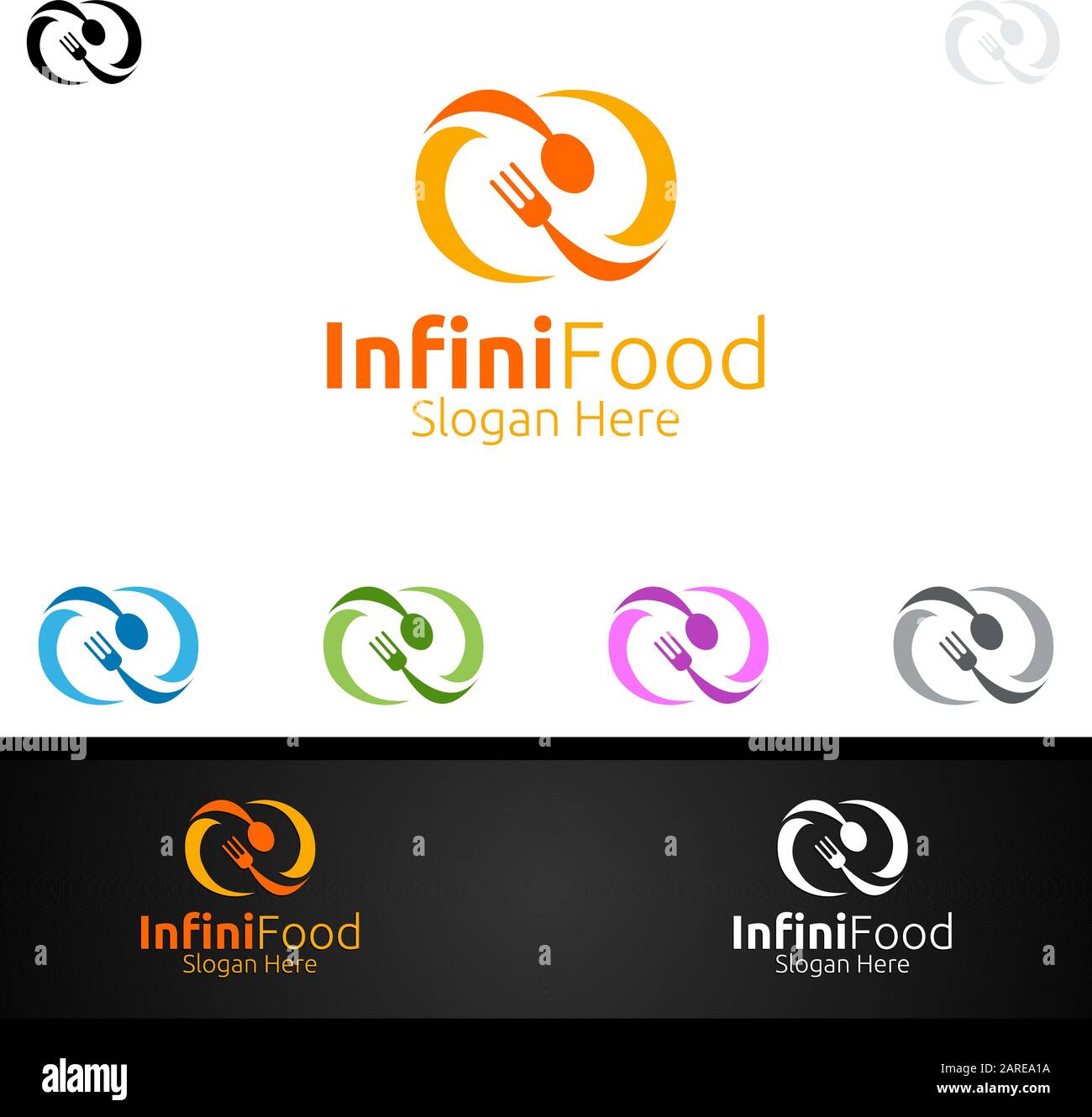 Food logo template hi-res stock photography and images - Alamy