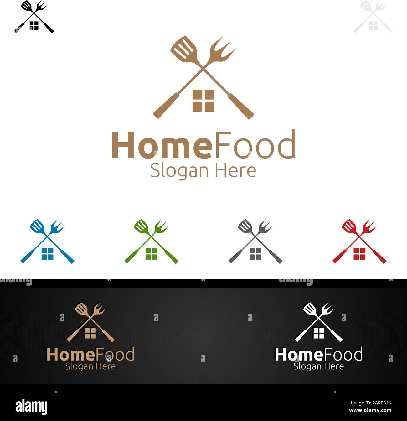 Home Food Logo Template for Restaurant or Cafe Stock Vector Image & Art ...