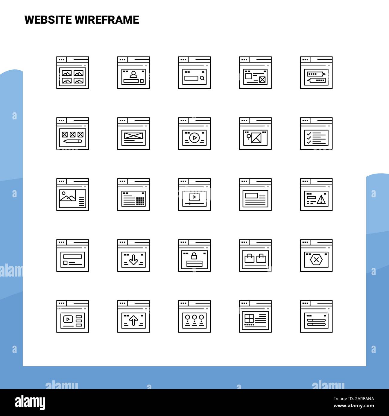 Website wireframe hi-res stock photography and images - Alamy