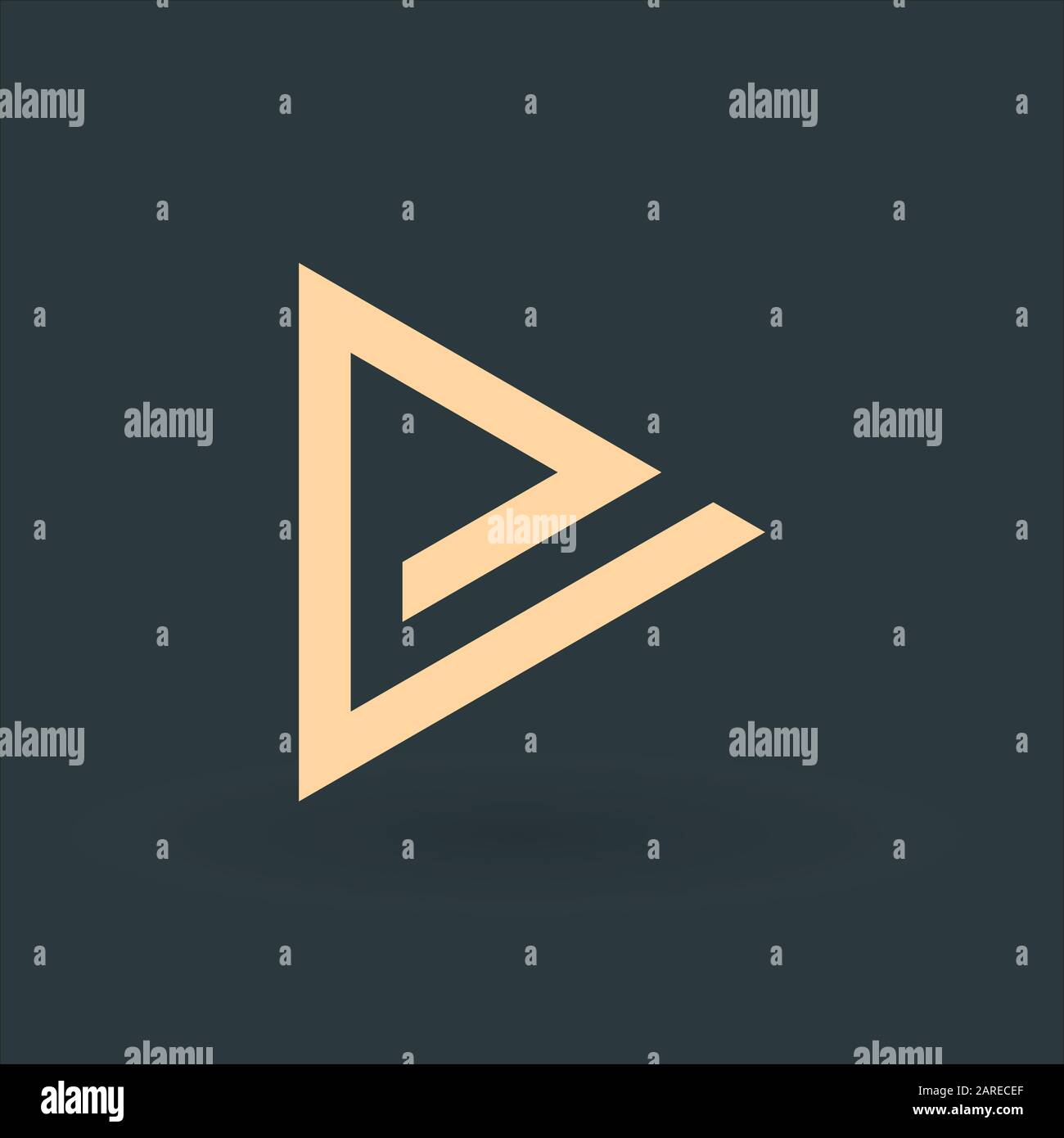Geometric triangle logo design. business icon of company identity ...