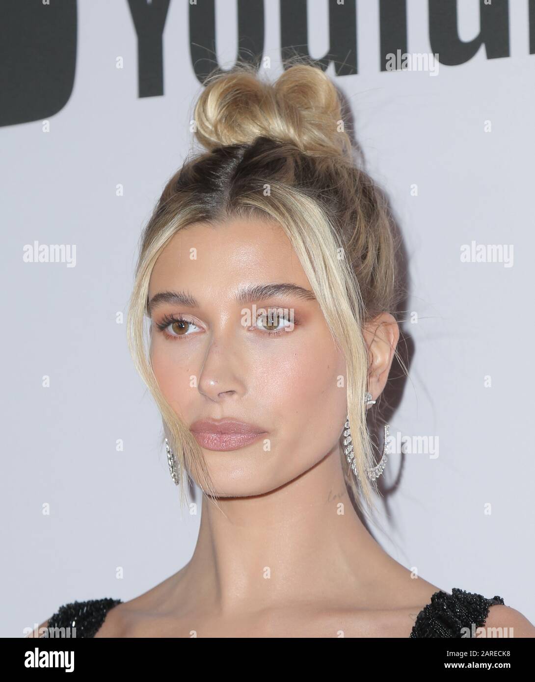 Hailey Rhode Bieber walking the red carpet at the Premiere Of YouTube ...