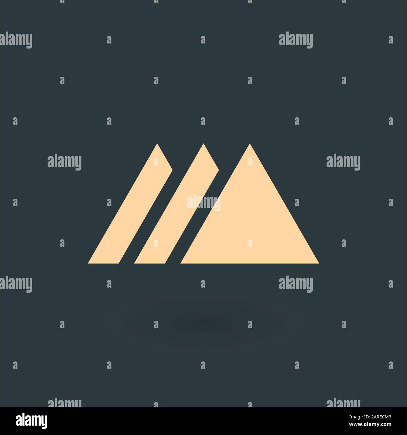 Creative blue trinity futuristic triangle symbol design for company ...
