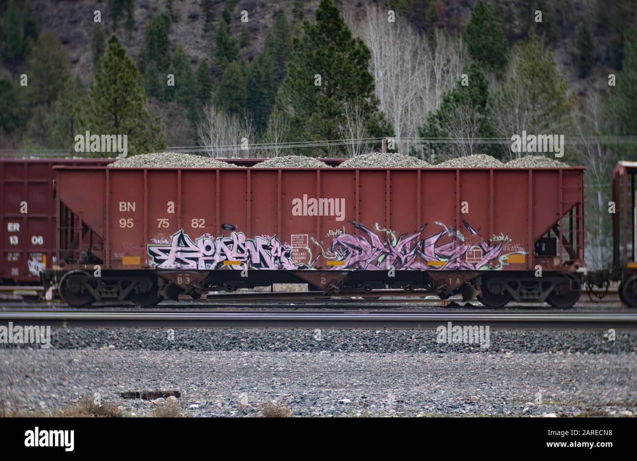 Graffiti on railroad car hi-res stock photography and images - Alamy