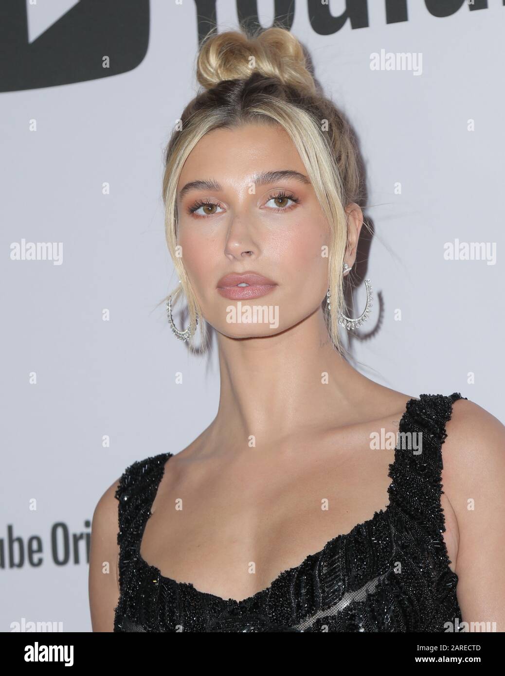 Hailey Rhode Bieber walking the red carpet at the Premiere Of YouTube ...