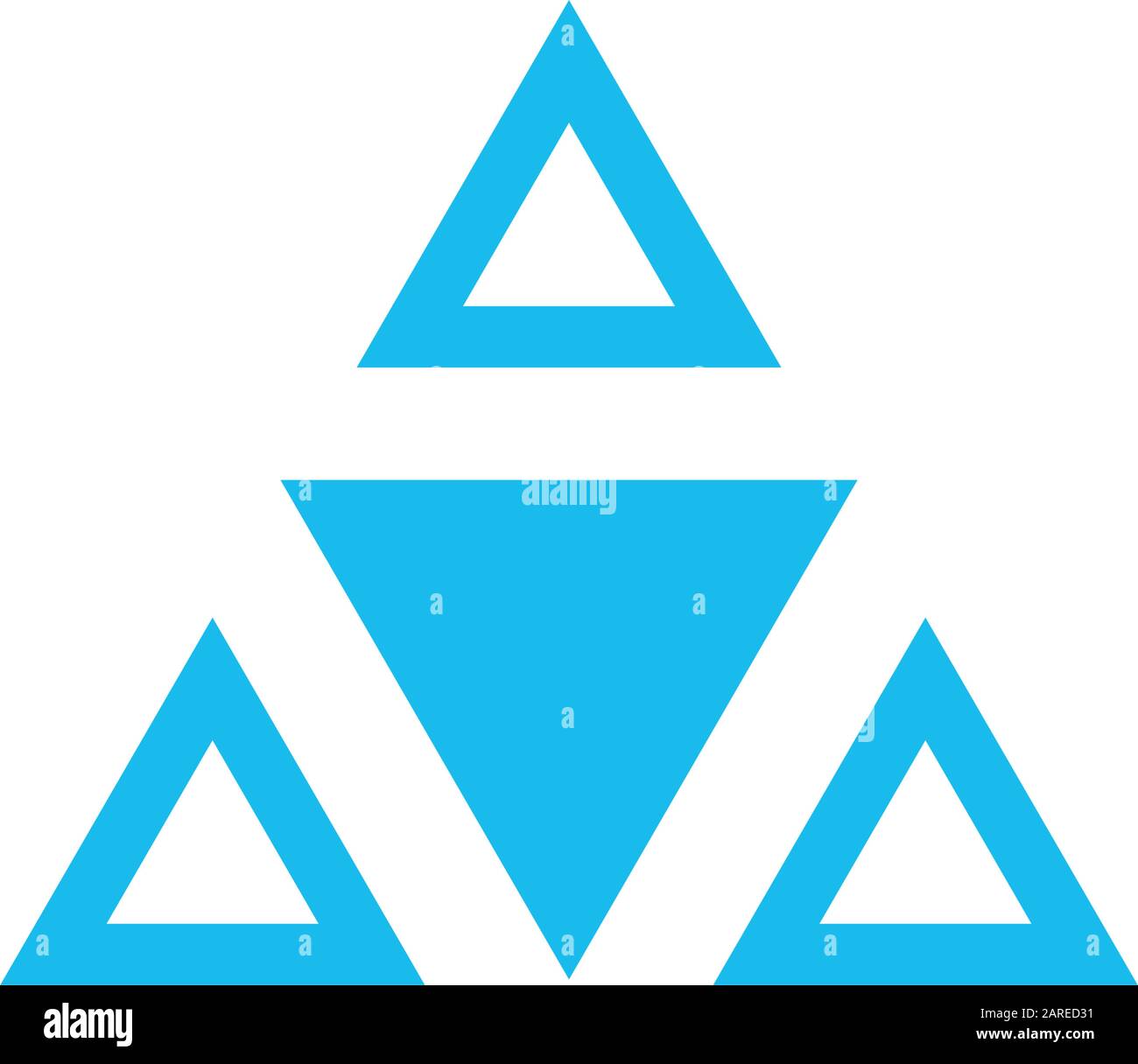 Geometric triangles logo design element. business icon of company ...