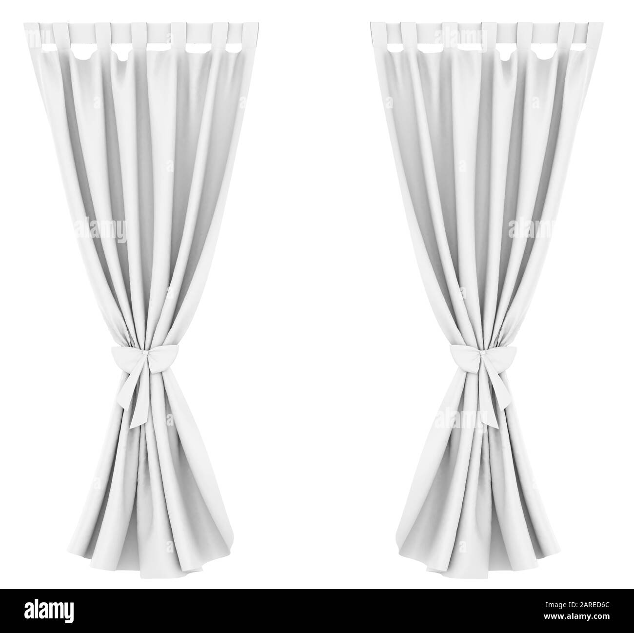 White Curtain Isolated Stock Photo - Alamy