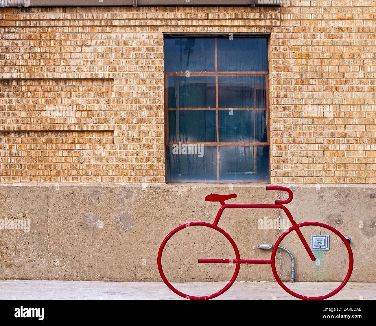 Bicycle Shaped Bike Rack Stock Photo - Alamy