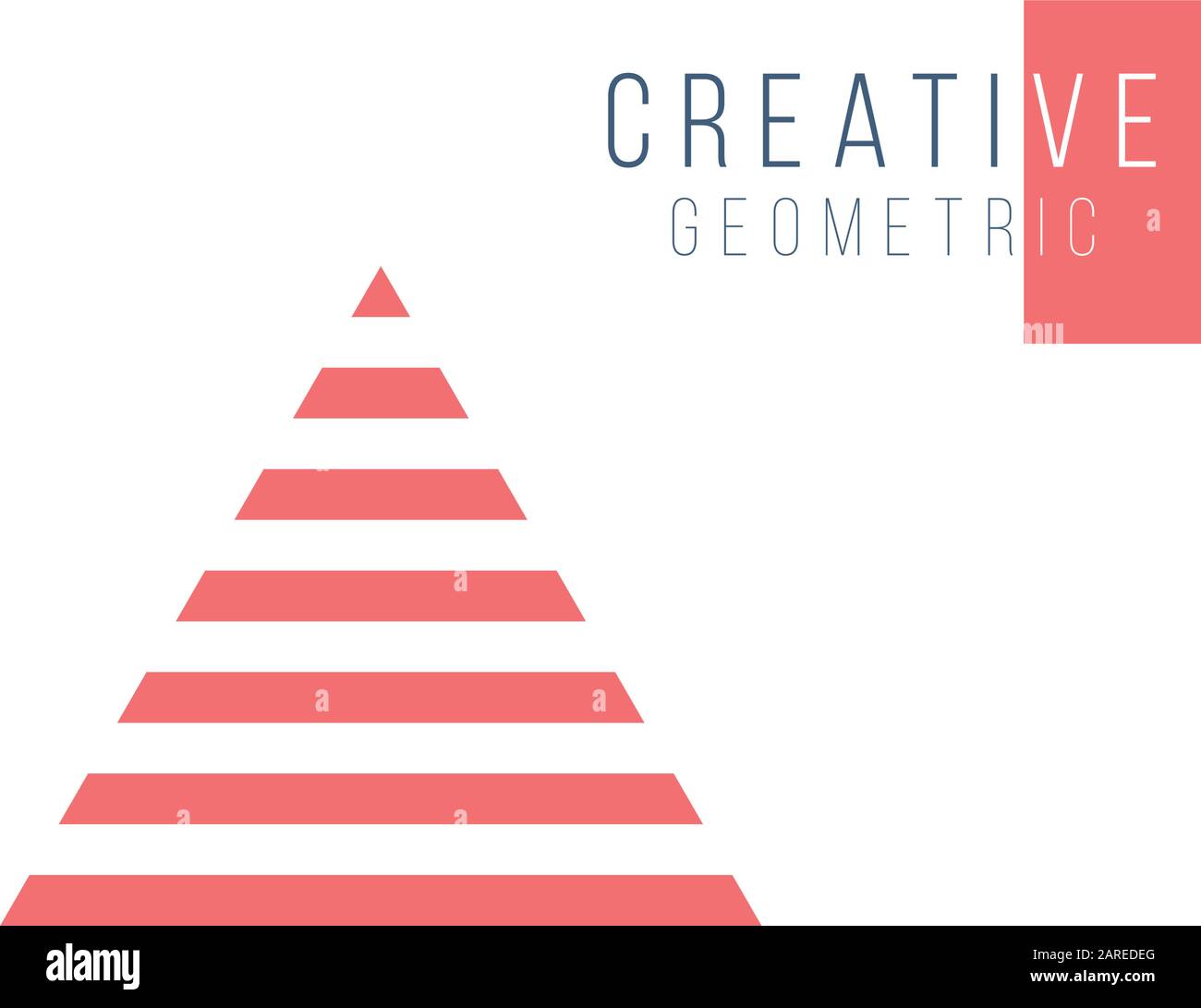 Futuristic abstract geometric triangle logo design made out of stipes ...