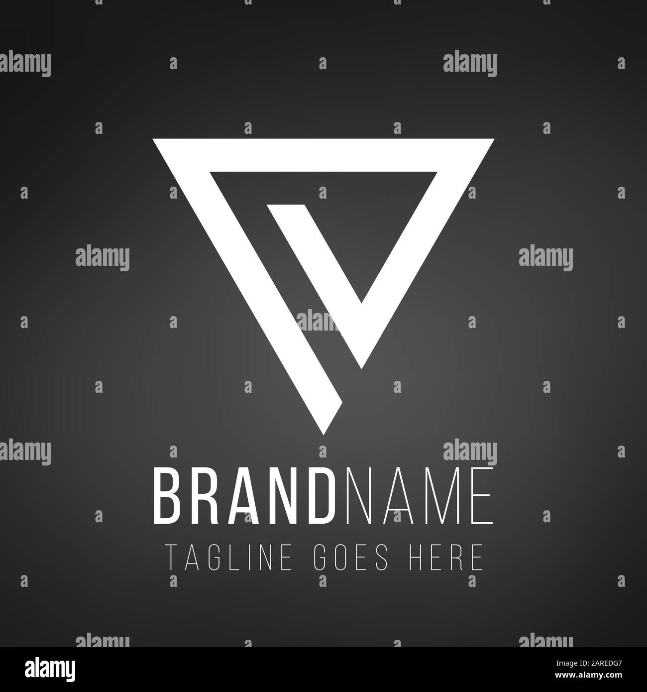 Geometric triangle logo design. business icon of company identity ...