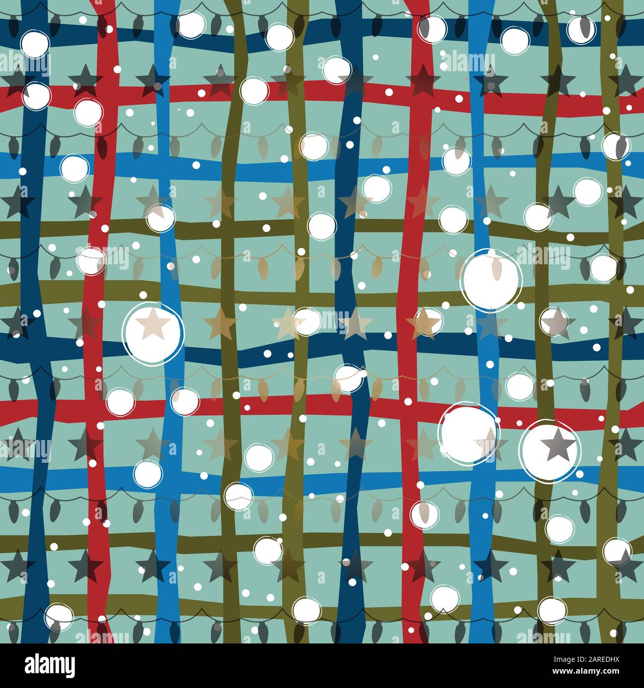 Cute Winter Background with golden lights and stars on subtle ...