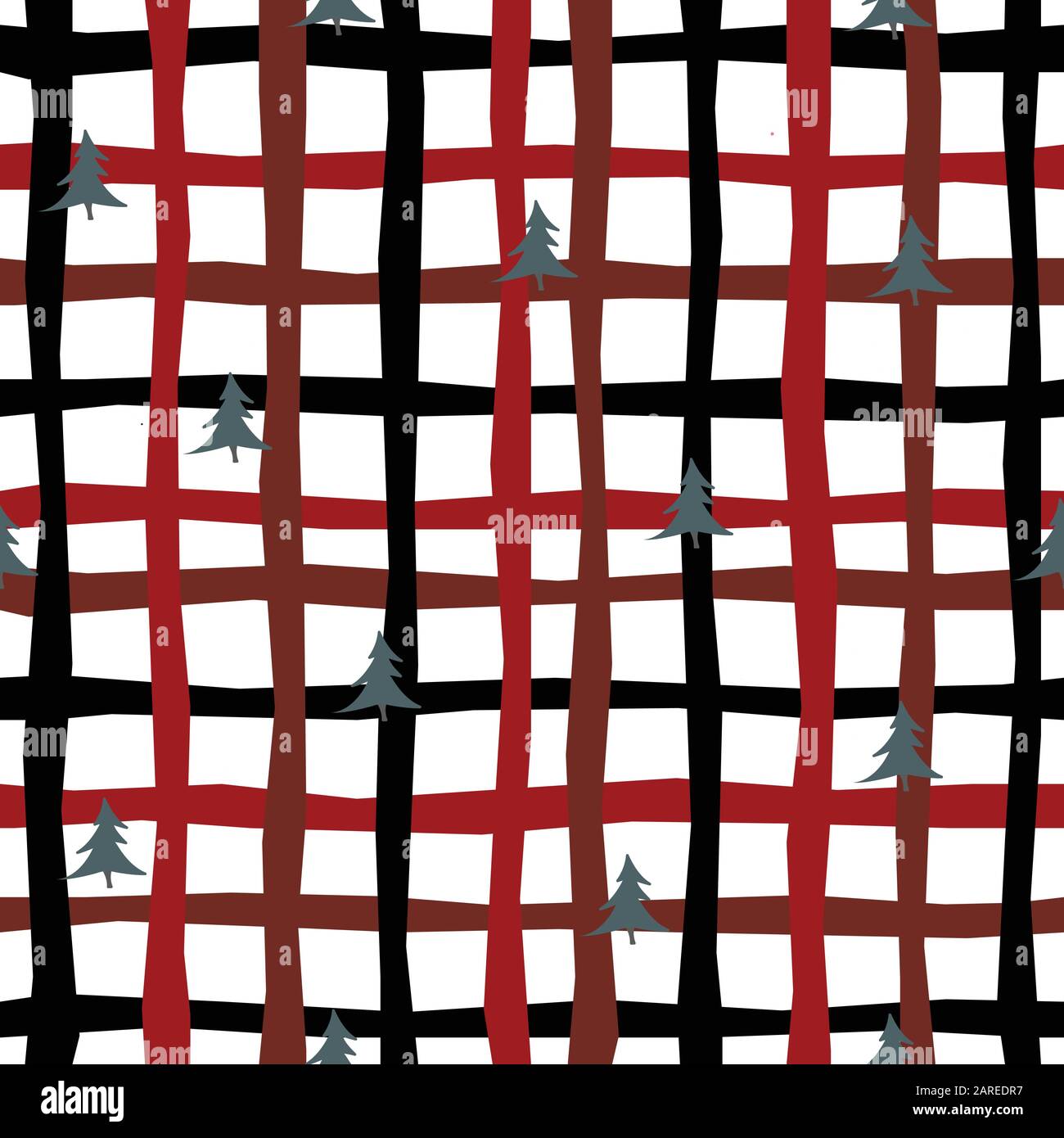 Seamless tree pattern on black. Vector Illustration Stock Vector Image ...
