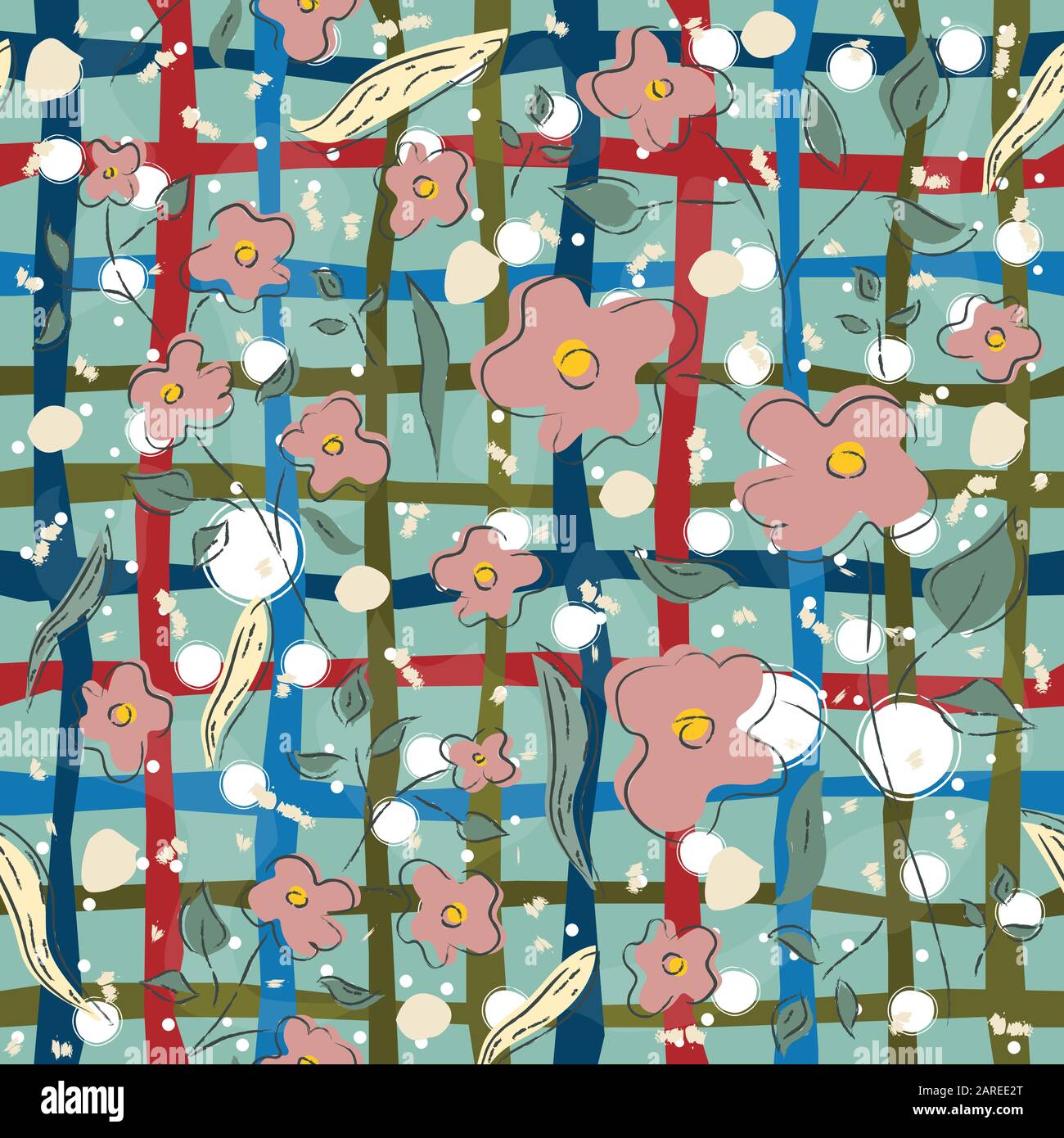 Floral Seamless Pattern Hand Drawn Vector Illustration Stock Vector Image And Art Alamy