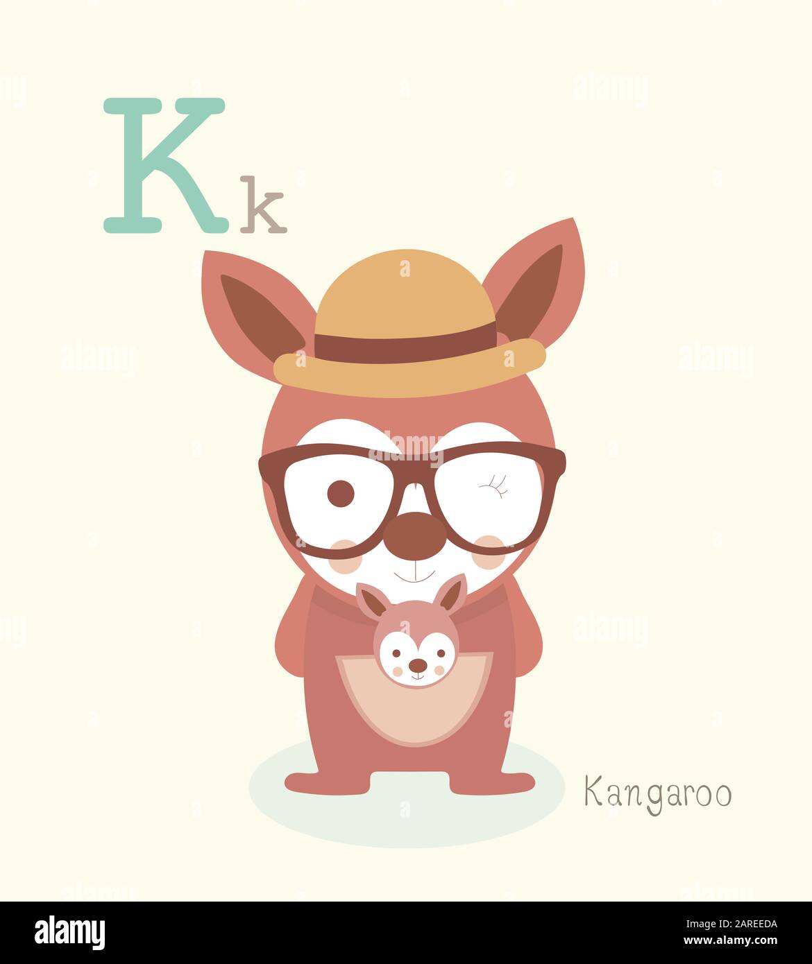 Cute Animal Alphabet Series A-Z for kids education Stock Vector Image ...