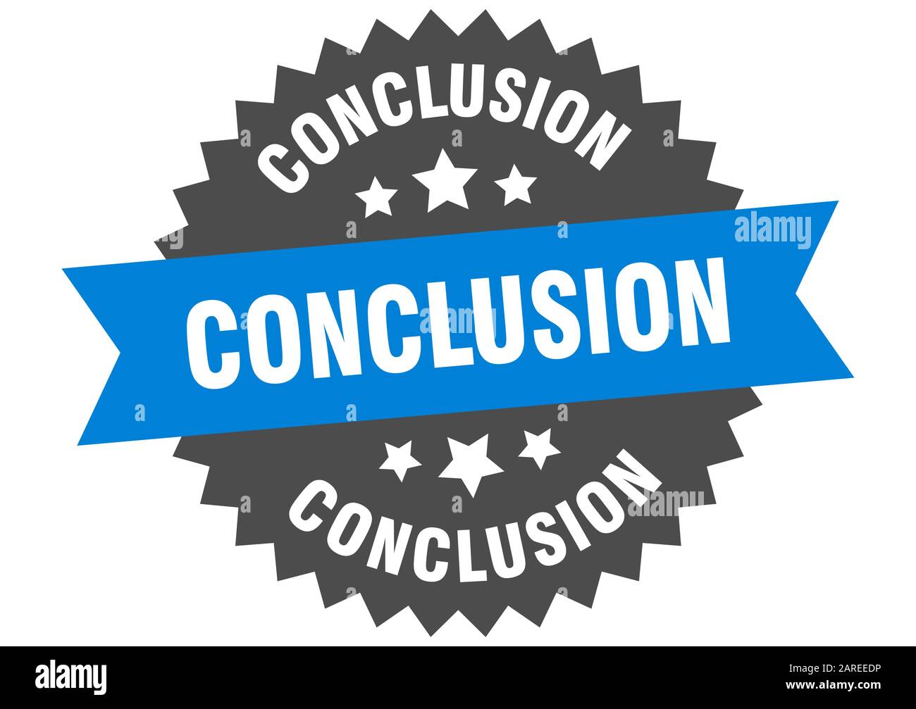 conclusion sign. conclusion circular band label. round conclusion ...