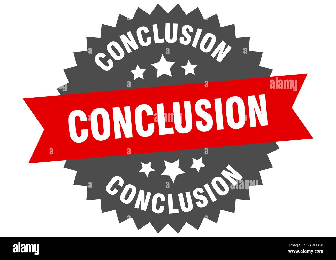 conclusion sign. conclusion circular band label. round conclusion ...