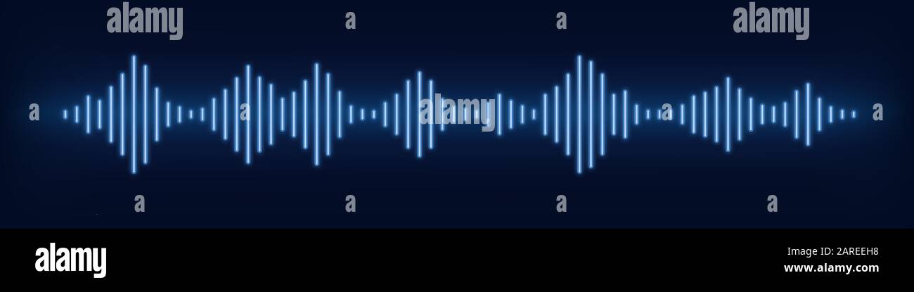 Blue Sound waves Stock Vector Image & Art - Alamy